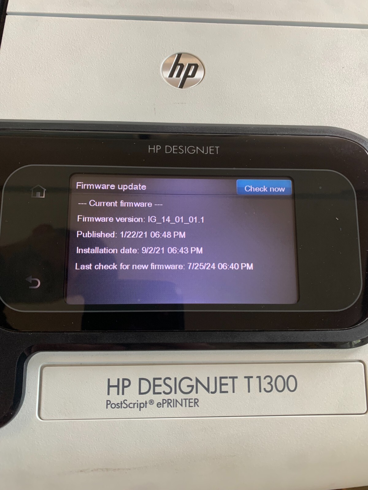 HP Designjet T1300 Wide Format 44" PostScript color Plotter Printer ...