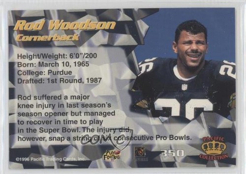 1996 Pacific Crown Collection Rod Woodson #350 HOF | eBay