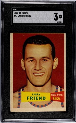 1957-58 Topps Larry Friend SGC 3 | eBay