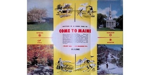 1953 Maine Travel Brochure Ephemera Pine Tree State Advertising Paper ...