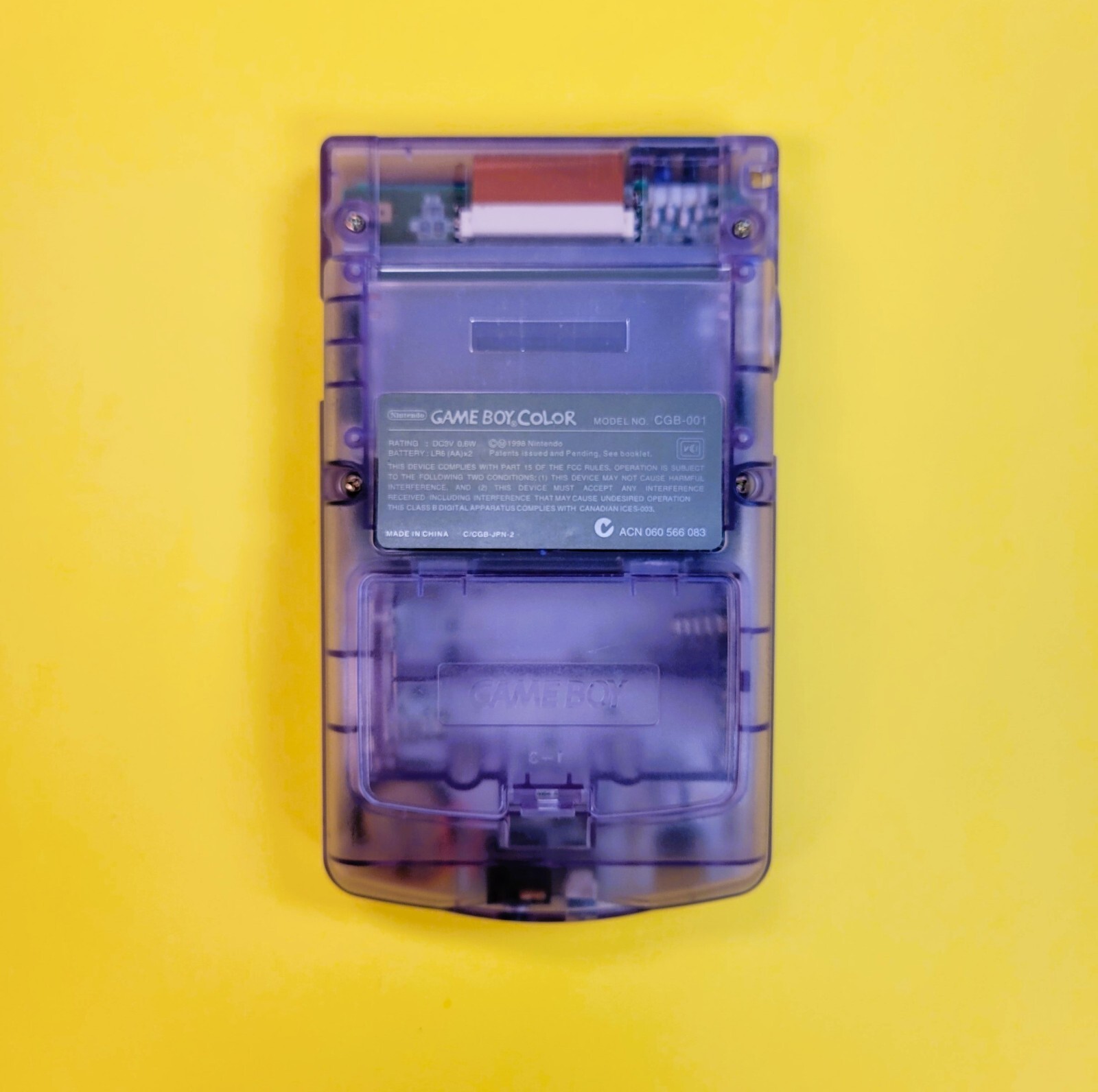 Nintendo Game Boy Color Clear Atomic Purple 👾 CGB-001 GBC RESTORED NEW ...