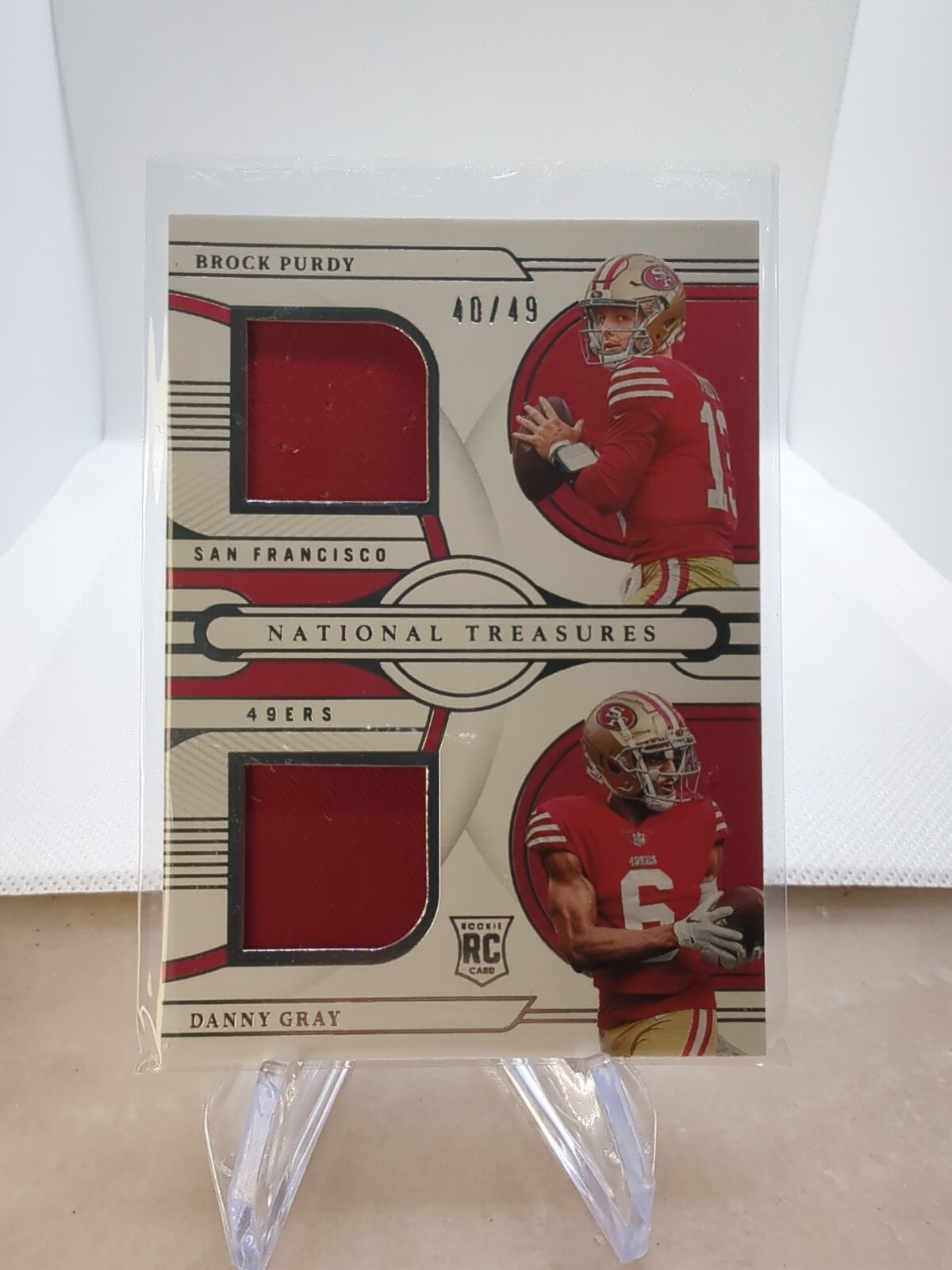 2022 National Treasures Dual Rookie Patch Brock Purdy Danny Gray RC /49 ...
