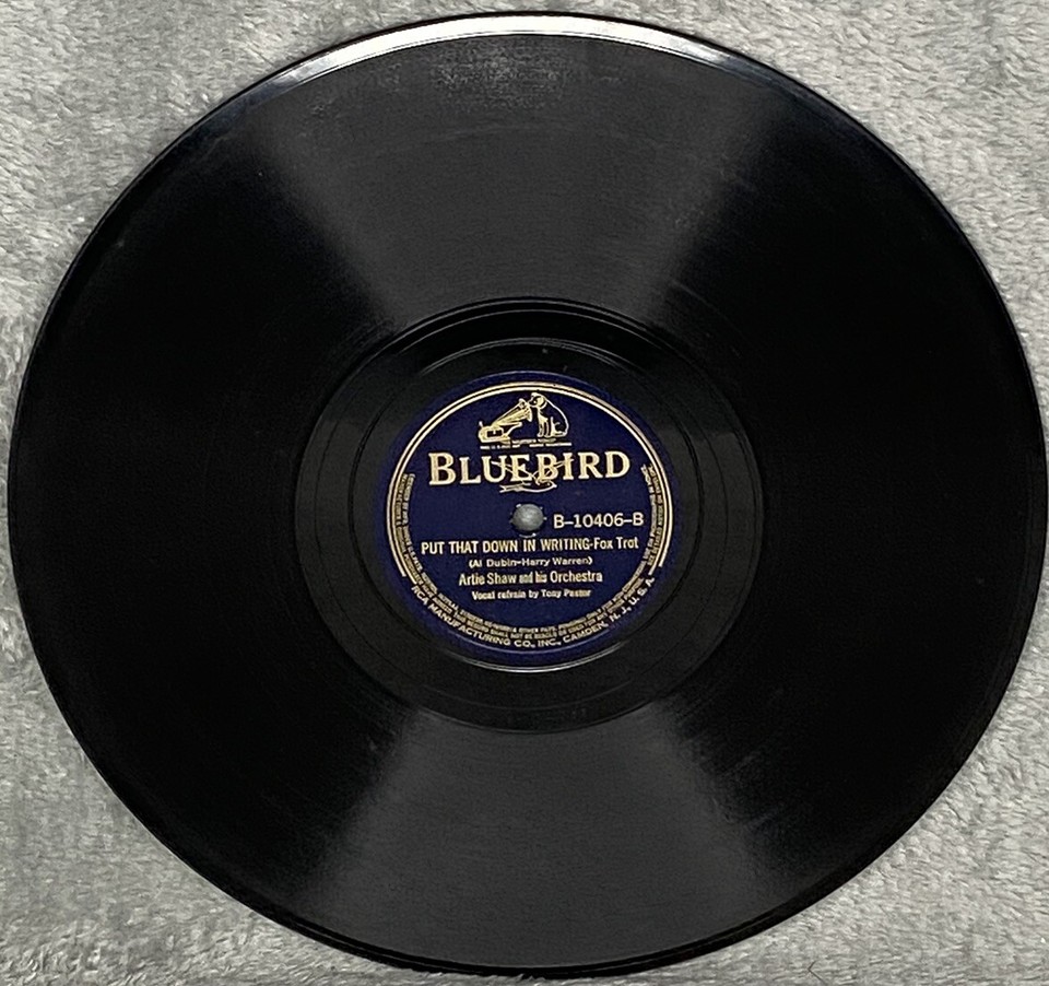 Artie Shaw Day In-Day Out/Put That Down In Writing Bluebird 78 rpm ...