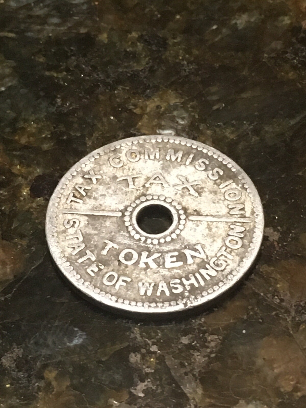 1935 Washington State Tax Token 10 “Cents Or Less” Laws Chip Die Error ...