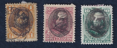 Three PERU Bermudes Stamps, 1c, 2c, and 10c. These Stamps Have Been ...