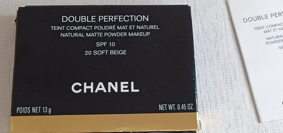 CHANEL Double Perfection Natural Matte Powder Makeup 20 Soft Beige NIB ...