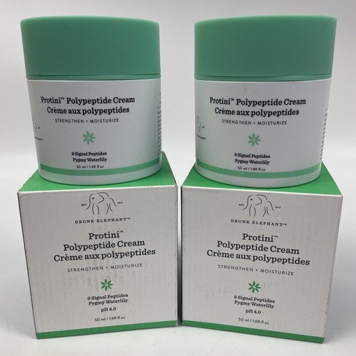 2 X DRUNK ELEPHANT Protini Polypeptide Face Cream 1.69oz/50mL NEW IN ...
