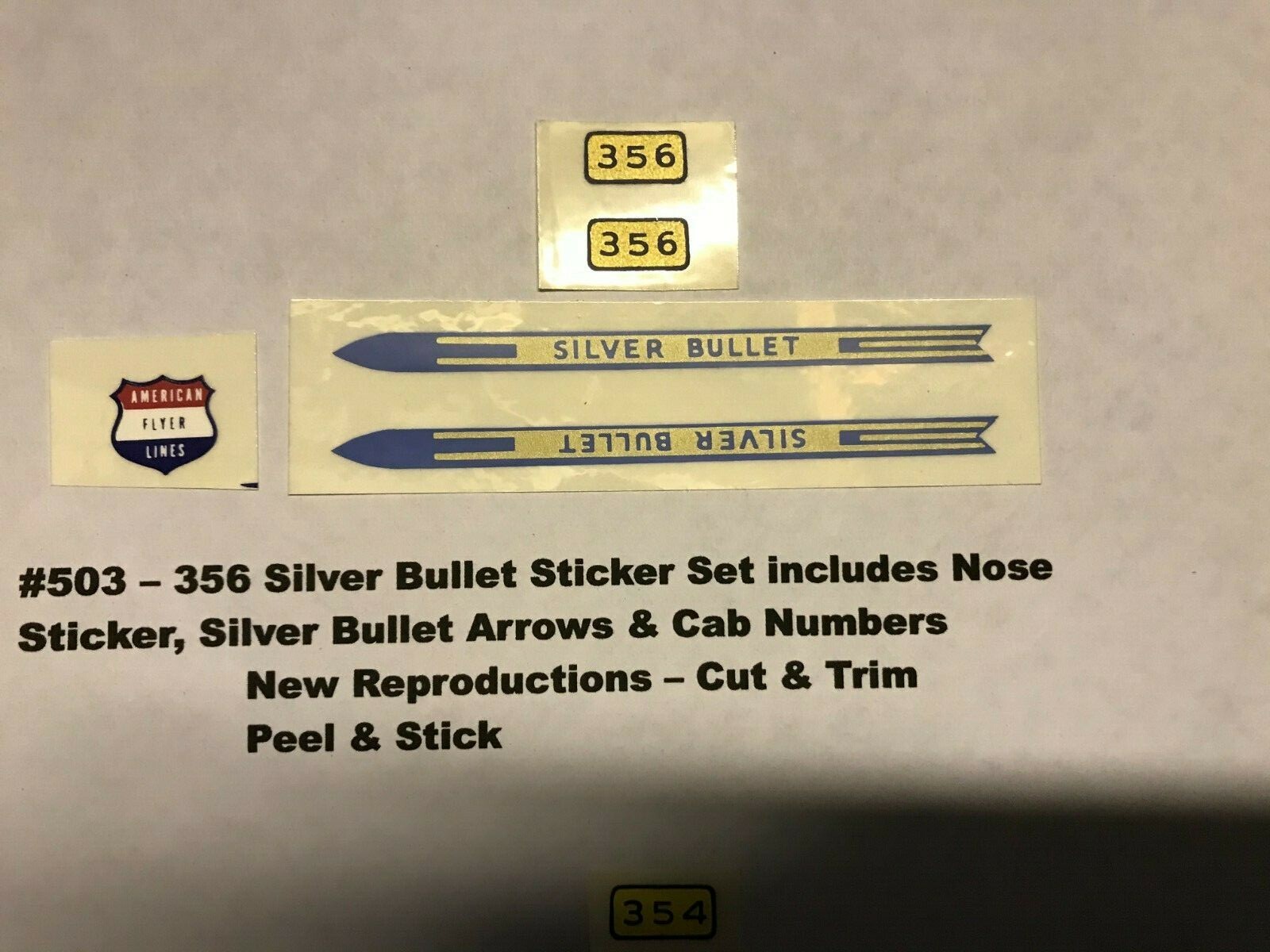 American Flyer Parts - 356 Silver Bullet Engine Set #503 | eBay