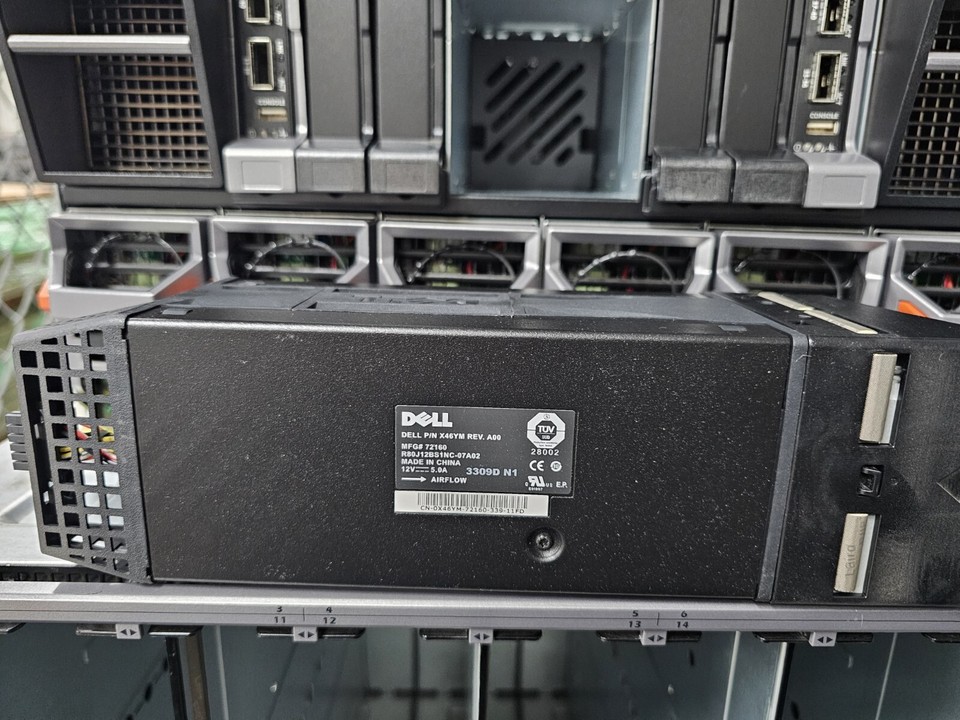 Dell PowerEdge M1000e Blade Chassis/Enclosure 9x Fan 6x 2700W 2xCMC ...