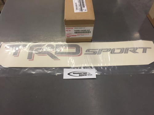Toyota Tacoma TRD SPORT bedside decal BLACK/RED 75996-04080-A0 Genuine ...