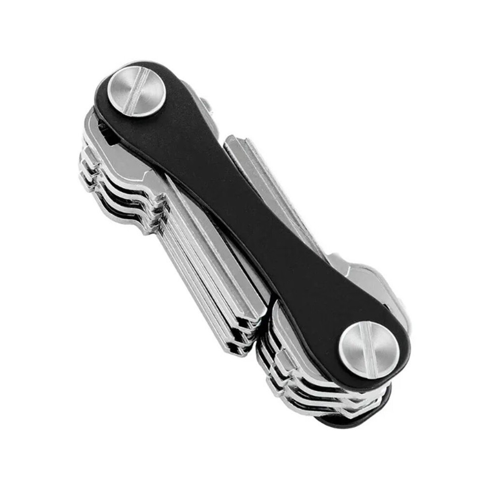 1-Pack Aluminum Key Holder Organizer – Compact Clip Keychain Pocket ...