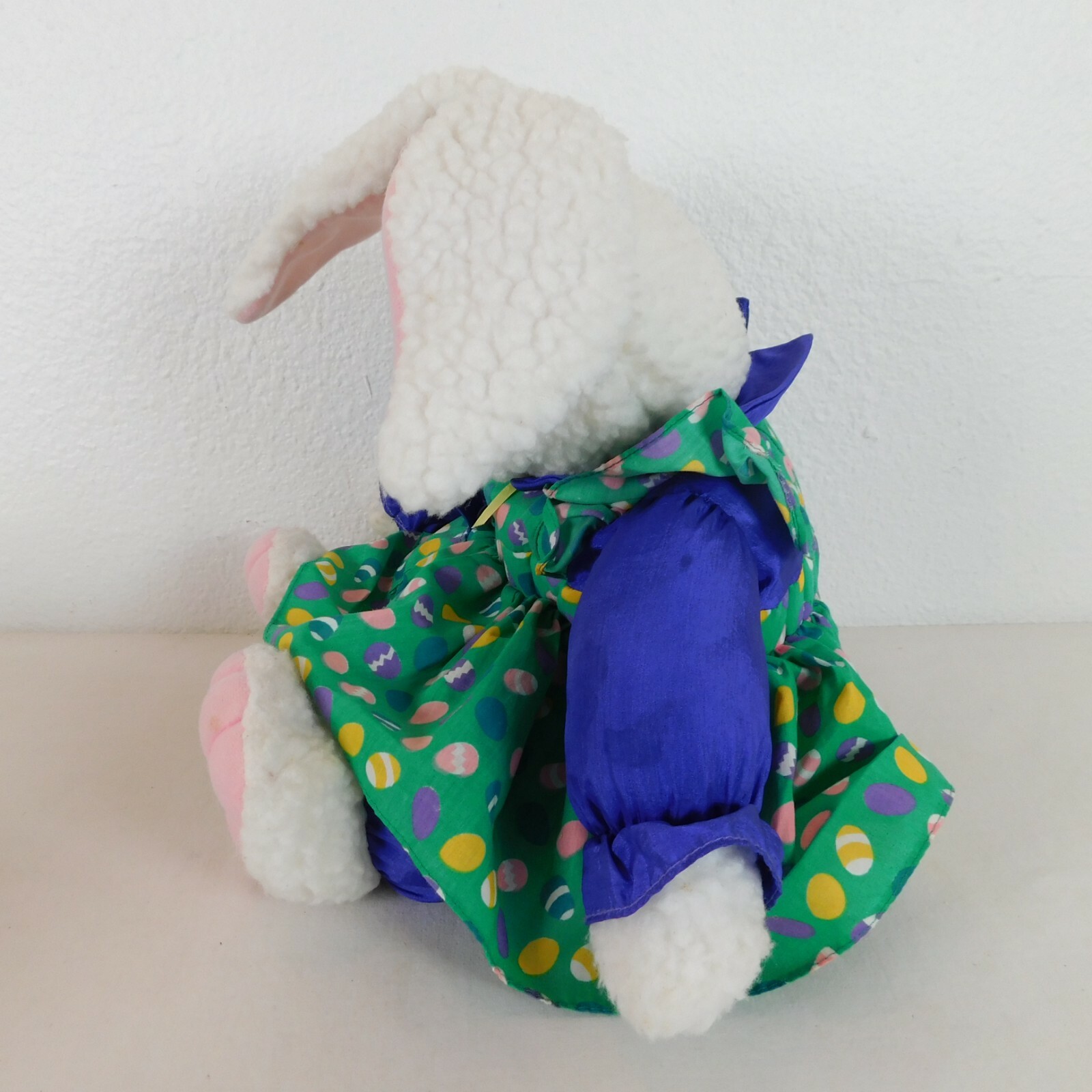 2 International Silver Part Nylon Bunny Rabbit Stuffed Animal Plush ...
