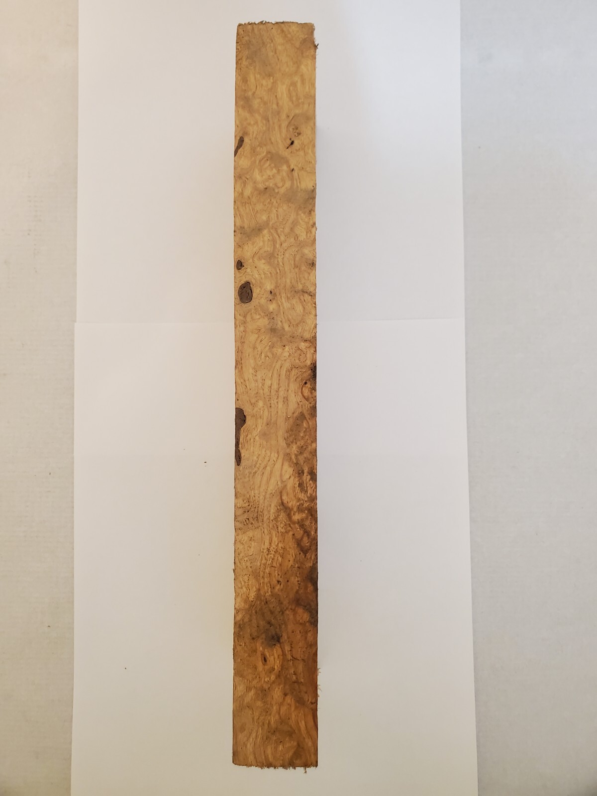 Figured Maple Birdseye Flame Edge 12" X 3.75 X 1.5" Craft Slab 1.5Lbs N ...
