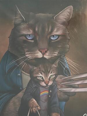 X-Men Old Cat Logan Wolverine Fan Art Print 8 x 10 Bam Geek 463/4000 ...