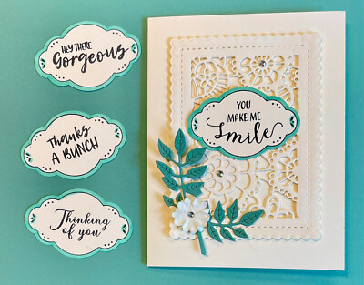 Stampin Up! DIY Hay Gorgeous, Smiles, Thinking Of You, TY Card Kit Lace ...