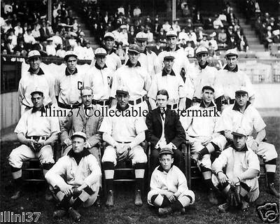 1904 CLEVELAND NAPS BASEBALL TEAM 8x10 PHOTO NAP LAJOIE ELMER FLICK ...