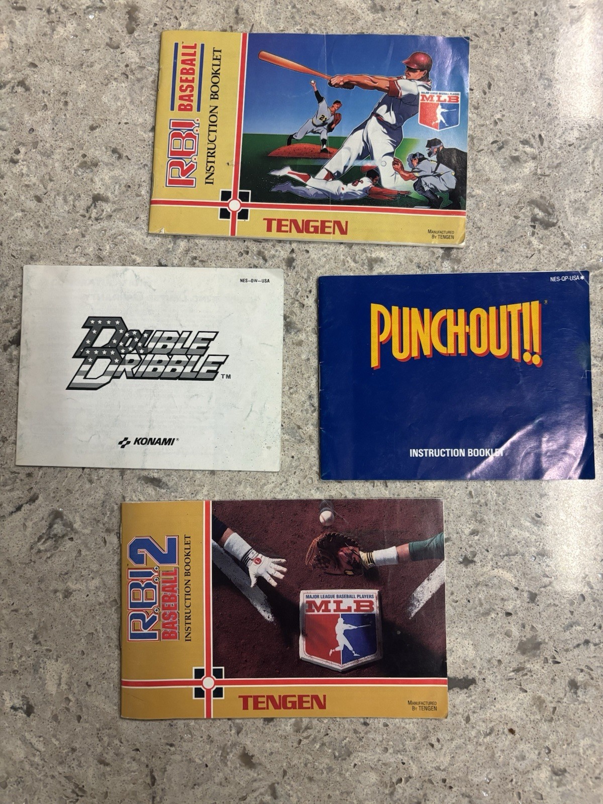 Nintendo NES Instruction Manuals Only (Lot Of 4) Double Dribble, Punch ...