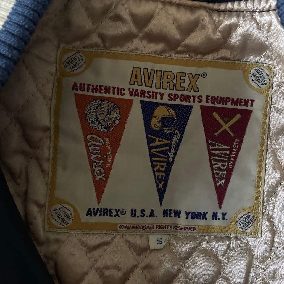 Avirex All Leather Varsity Jacket S Size M L No.sj2158 | eBay UK