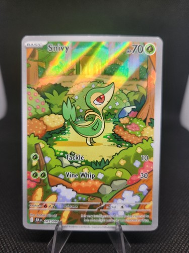 Pokemon TCG - Snivy - 087/086 - Illustration Rare - SV: Black Bolt | eBay