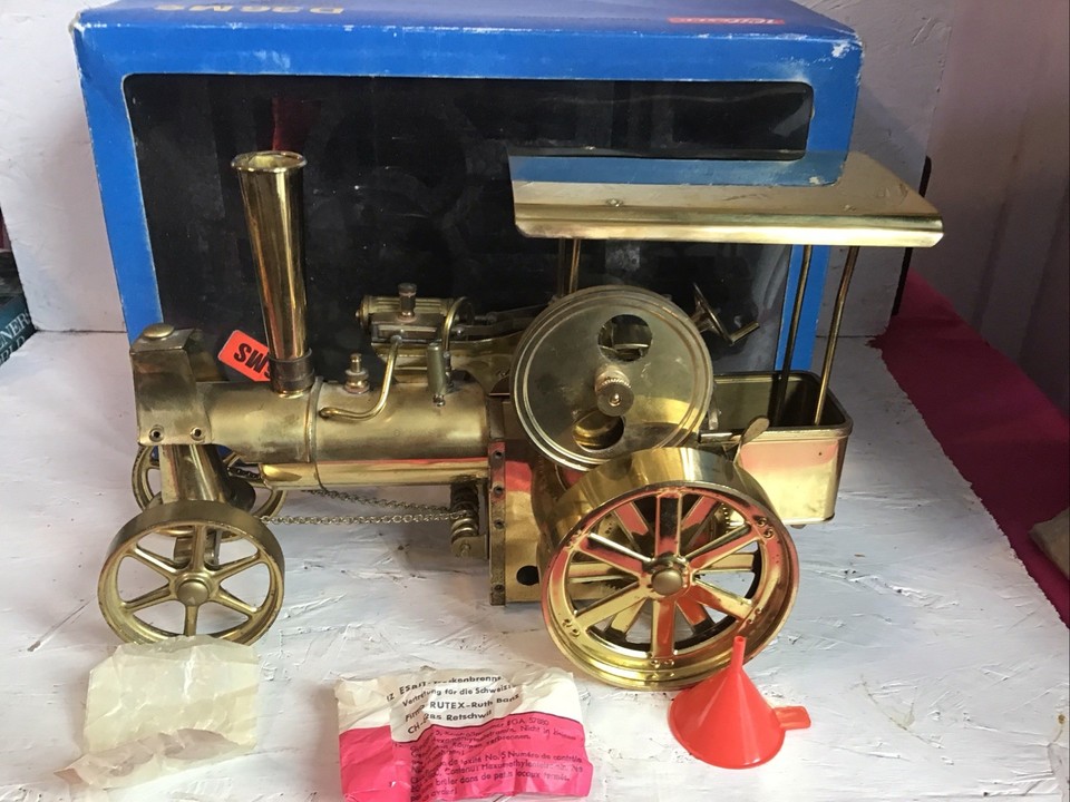 Wilesco D36MS live steam Traction Engine - Solid brass, boxed and c ...