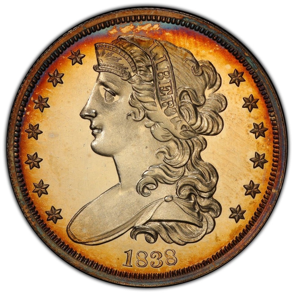 1838 P50C Proof Pattern Half Dollar Judd-72 Pollack-75 PR63 PCGS ...