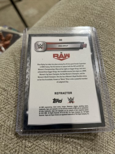2025 Topps Chrome WWE Rhea Ripley #80 REFRACTOR 🔥🔥🔥 | eBay