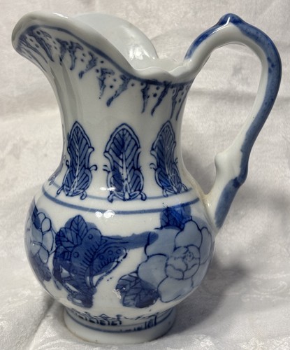 Vintage Victoria Ware Ironstone Pitcher Ironstone Blue & White 8” | eBay