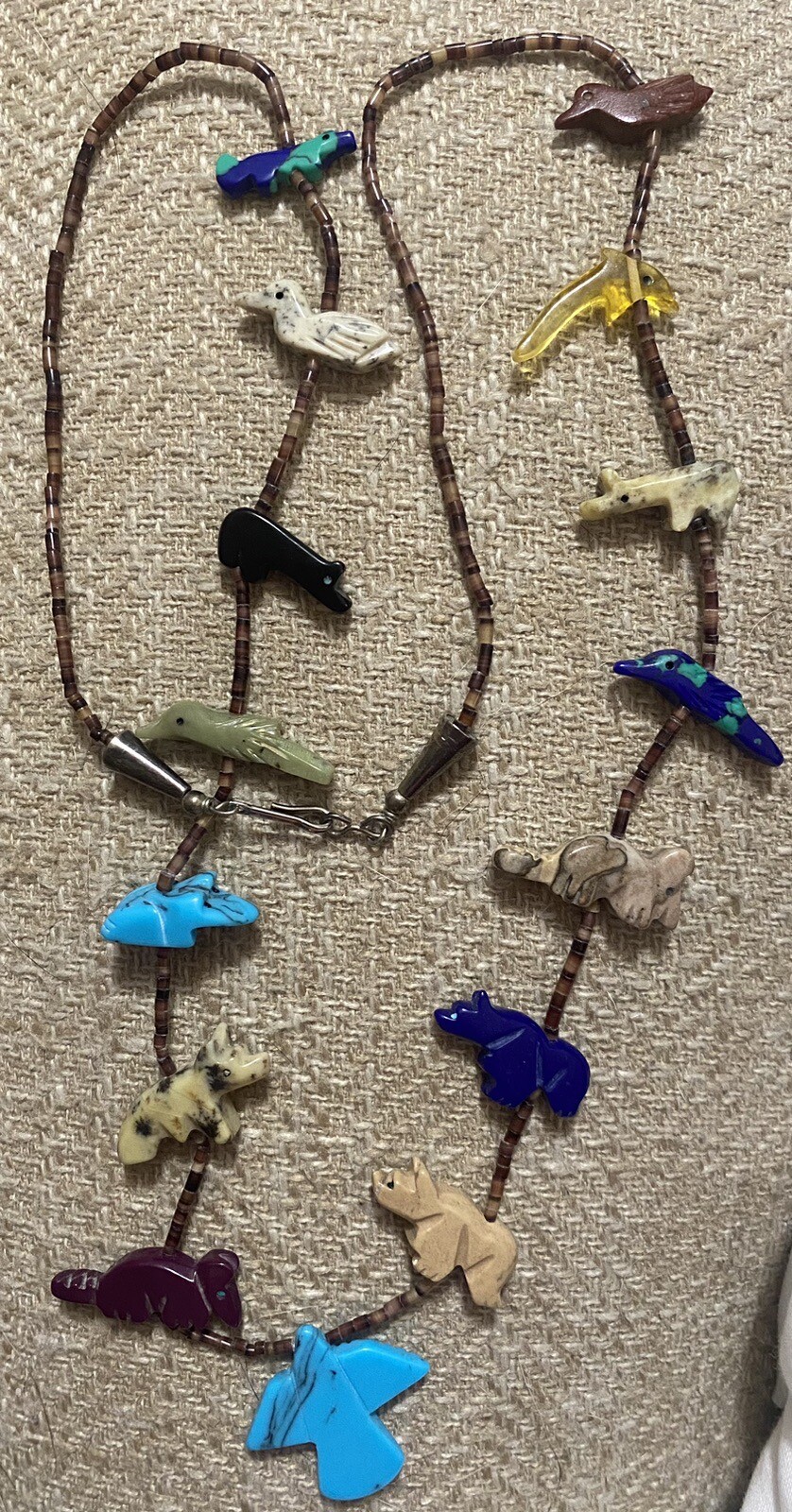 Native American Zuni Fetish Carved Animals Lapis Turq… - Gem