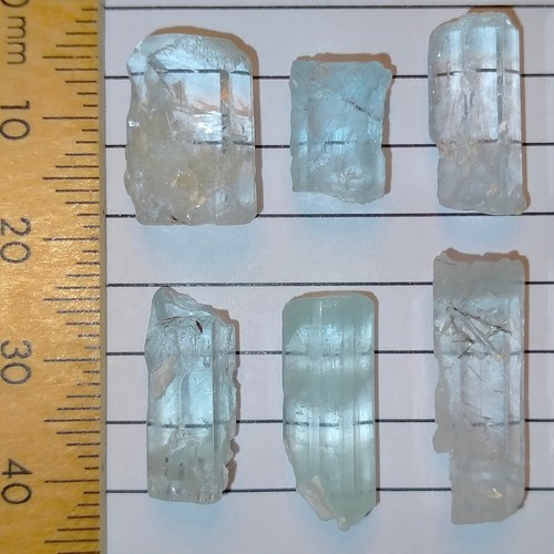 Beryl Aquamarine crystals rough loose natural raw gemstones Shigar 51ct ...