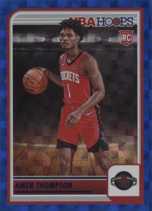 2023-24 Panini NBA Hoops - Rookies Amen Thompson #242 Hyper Blue (RC ...