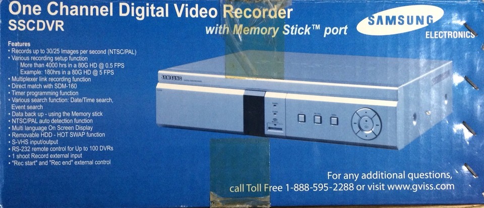 Samsung SSC Digital Video Recorder It's primarily for surveillance can ...