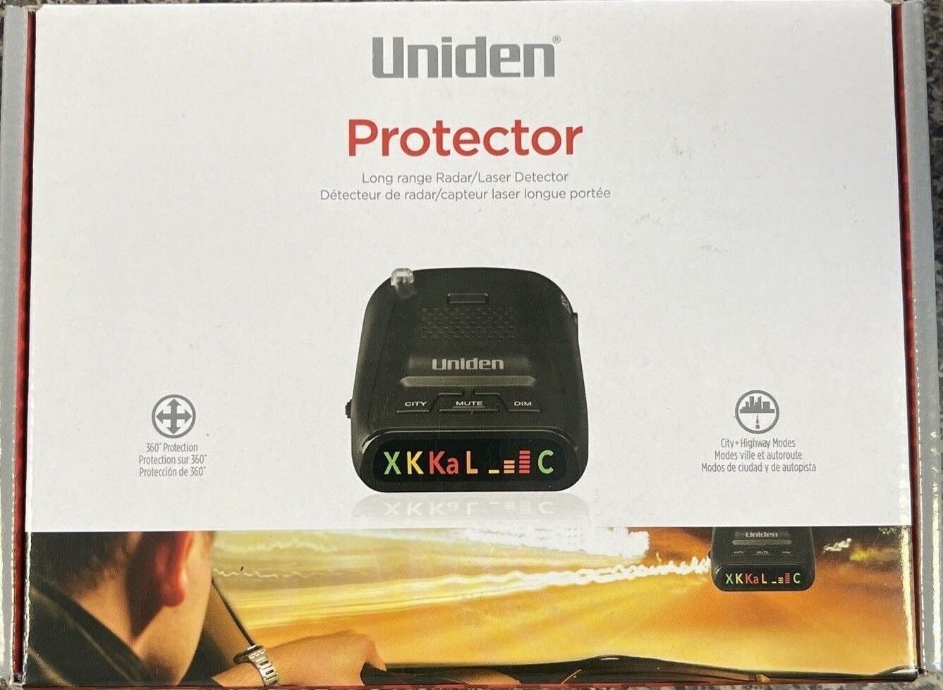 Uniden DFR1 Long Range Radar Laser Detector 360° Protection City ...