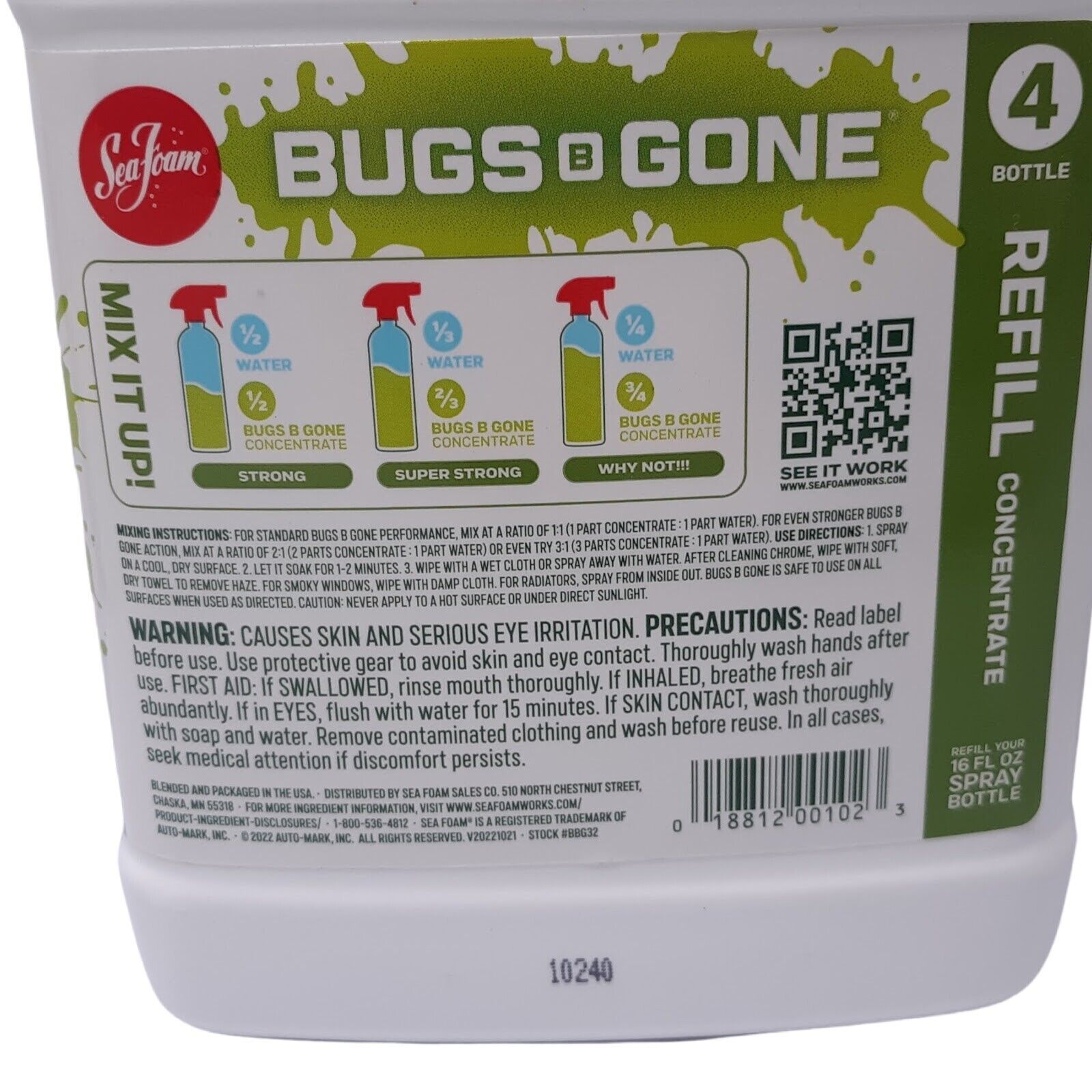Sea Foam Bugs B Gone Concentrate 32oz BBG32 Makes 4 refill bottles | eBay