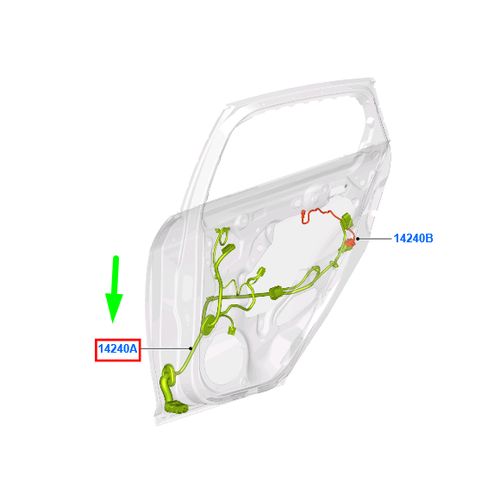 FORD FOCUS MK3 C346 Fil de porte arri re droit Assy 2024412 F1ET-14240 ...