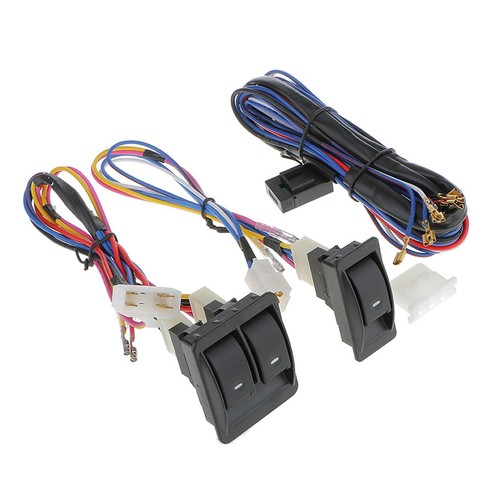 12V Universal Power Window Switch Kit with Wiring Harness | eBay