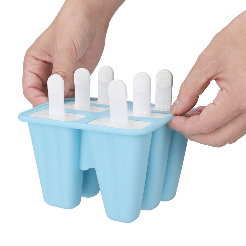 Silicone Popsicle Molds 10 Cavities Reusable Ice Pop Tray w/100 ...