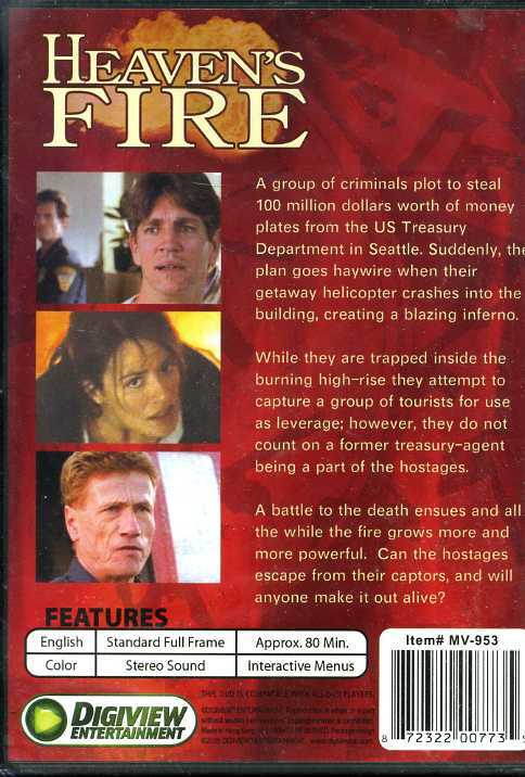 NEW Heaven's Fire THE DVD MOVIE Eric Roberts Heavens JURGEN PROCHNOW ...