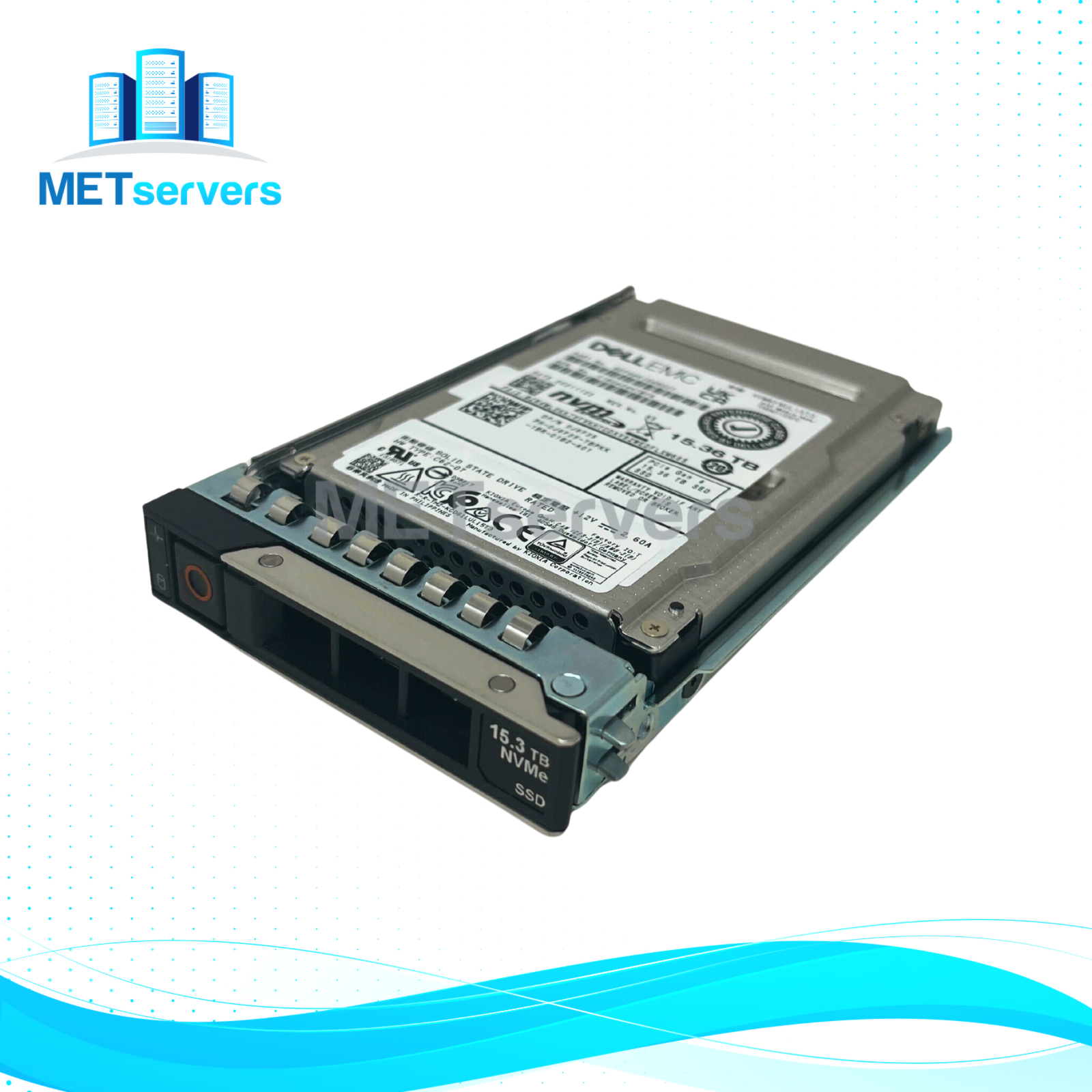 15.36TB PCIe 4.0 NVMe Gen 4 SED 2.5" SSD for Dell R440 R640 R740xd R840 ...