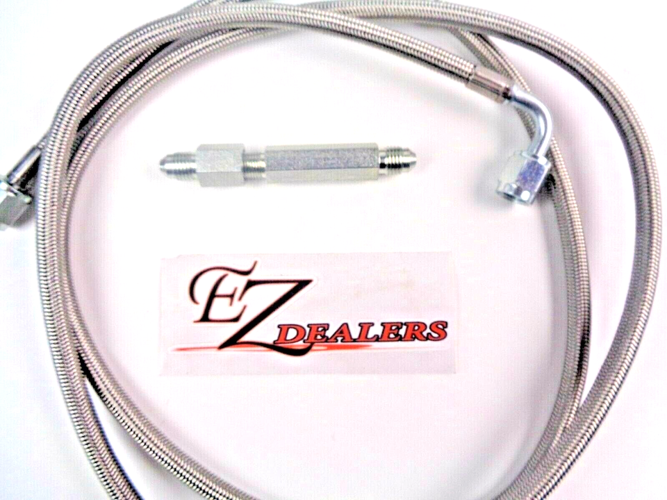 SBC Gauge Line Kit Oil Pressure Fuel Pressure W/ long manifold fitting ...
