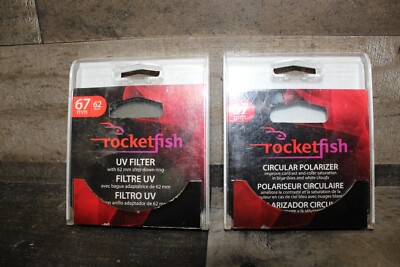 Rocketfish TM - 67mm With 62mm Adapter UV Lens Filter RF-UVF67 lot of 2 ...