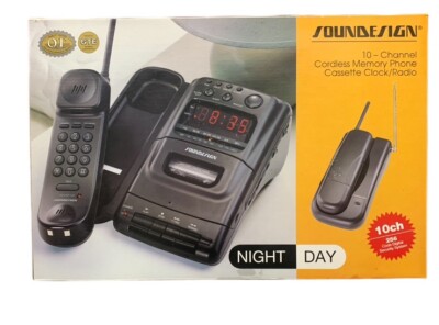 Vintage Soundesign Cordless Memory Phone Cassette Clock/Radio | eBay