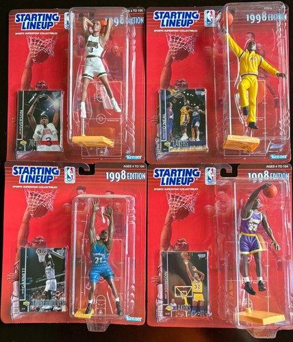 1998 Starting Lineup lot - 13 Figures with Shaq, Magic, Iverson, and ...