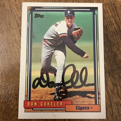 Dan Gakeler Autographed 1992 Topps Baseball Card #621 Detroit Tigers | eBay