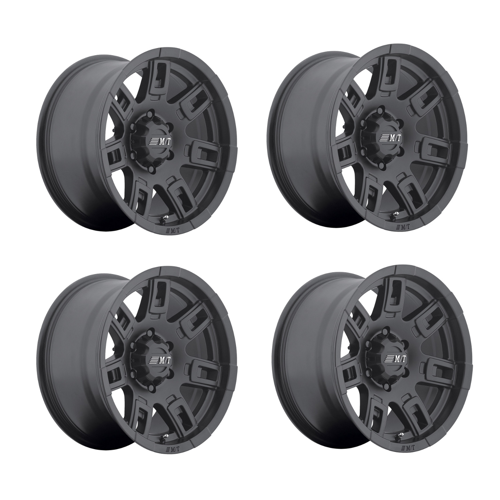 Mickey Thompson 90000019402 SideBiter II 2,600 lb. Max Load 17X9 4 Set ...
