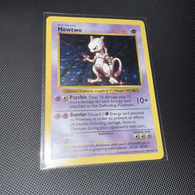 Pokémon TCG: Mewtwo Rare Holo [Shadowless] (10/102) - Base Set 1999 | eBay