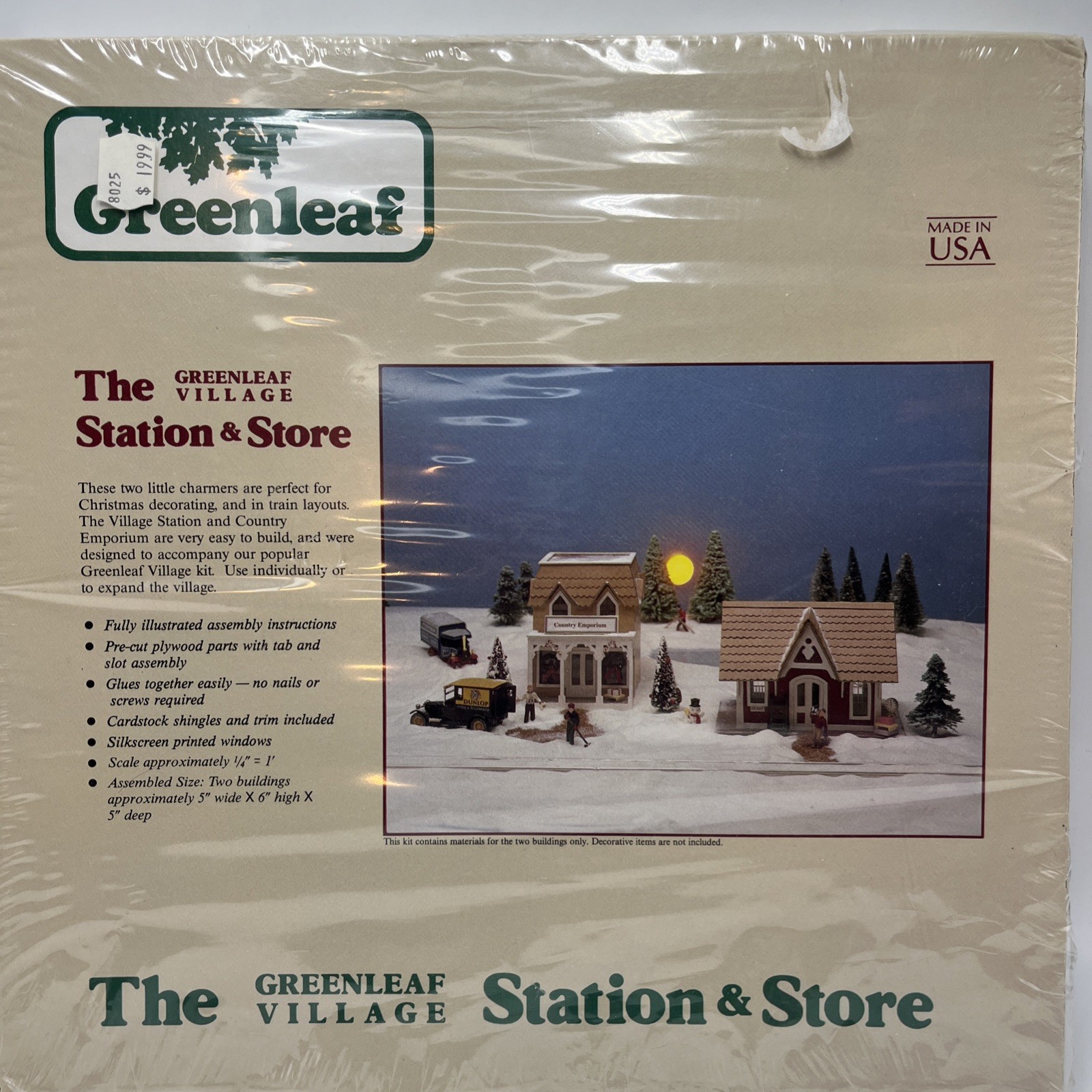 The Greenleaf Village Station & Store Kit #8025 Buildings O Scale 1:48 ...