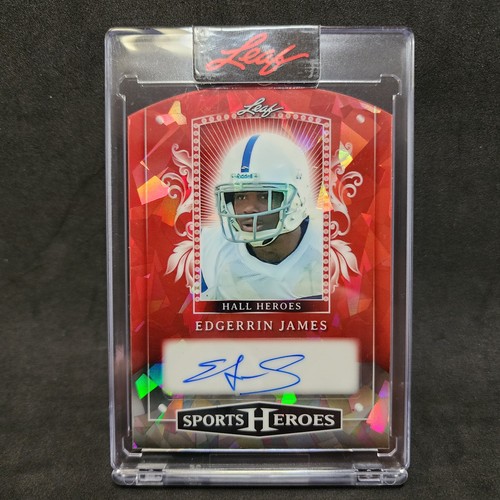 2025 Leaf Sports Heroes Edgerrin James #/3 Auto #HH-RB1 Red Ice | eBay
