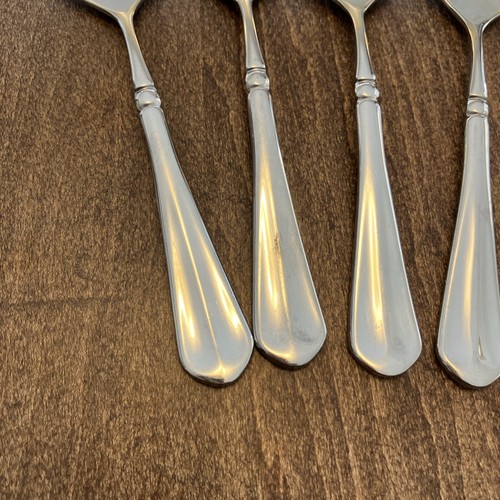 Mikasa French Countryside Stainless Set of 4 Oval Soup Spoons Flatware ...