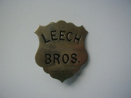 Vintage LEECH BROS metal badge pin employee ?? | eBay