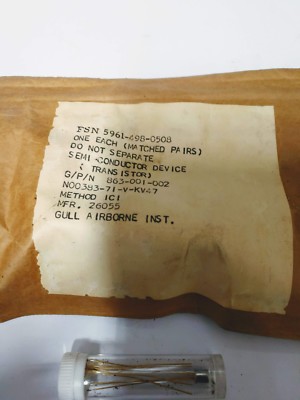 SEMICONDUCTOR SET. MFR: GULL AIRBORNE DIV PARKER- HANNIFIN. *P/N: 863 ...